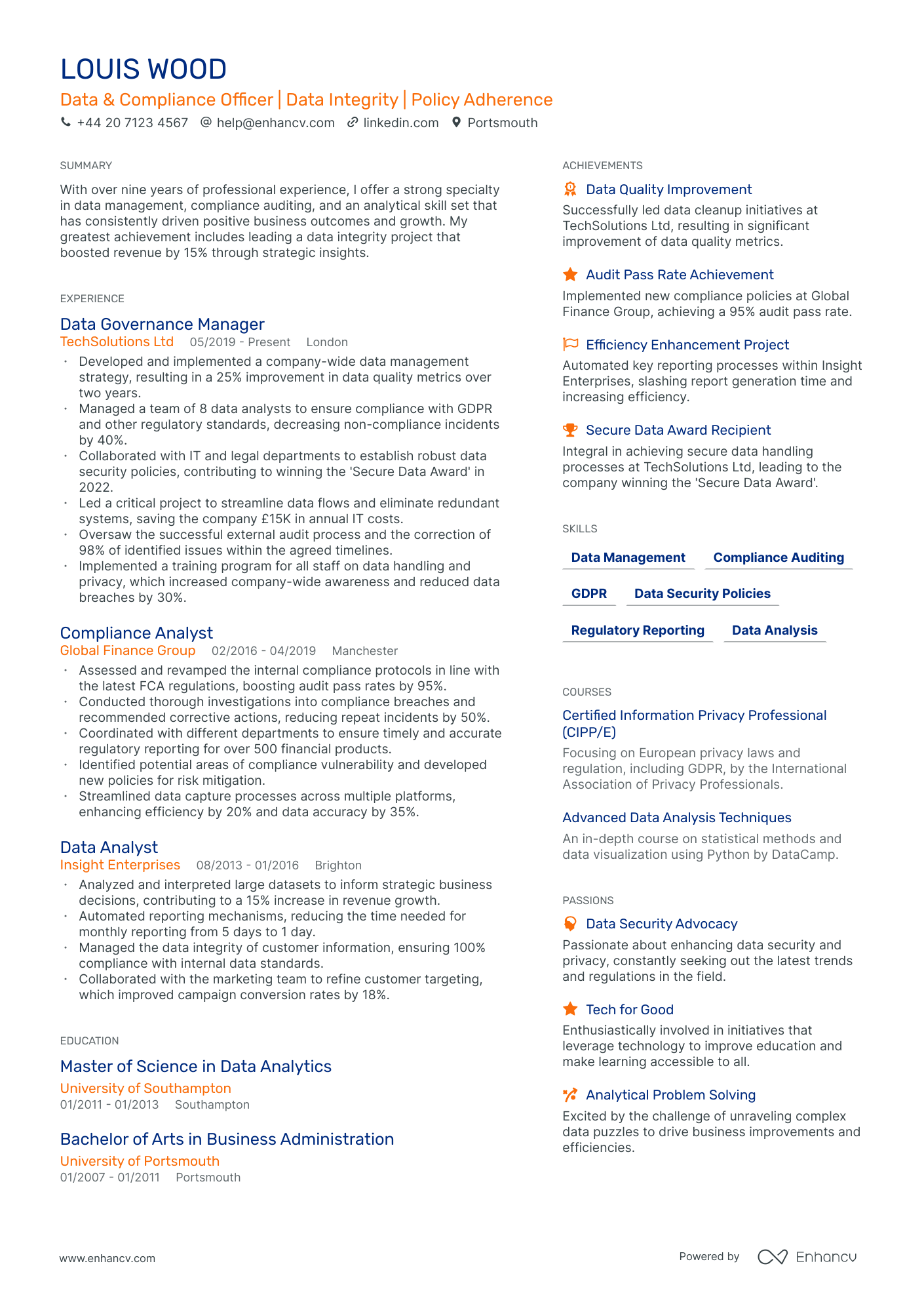 Compliance Officer CV Examples & Guide for 2025