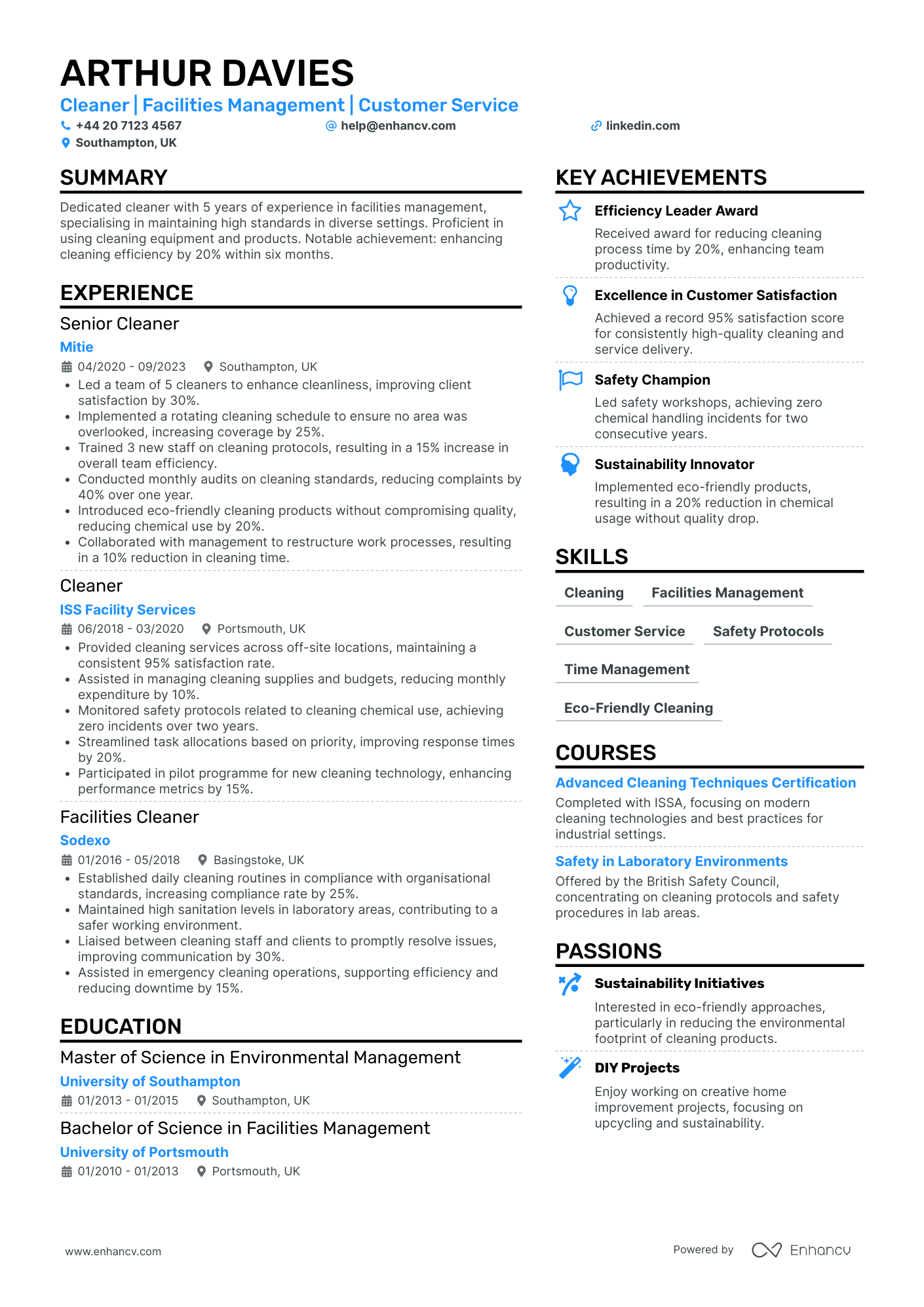 Cleaner CV Examples & Guide for 2026