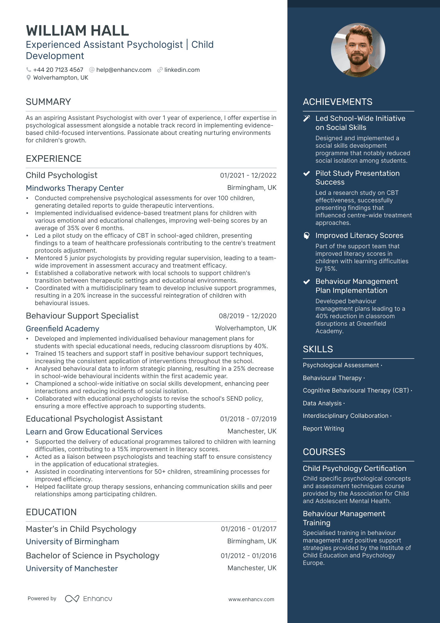 Psychologist CV Examples & Guide for 2025