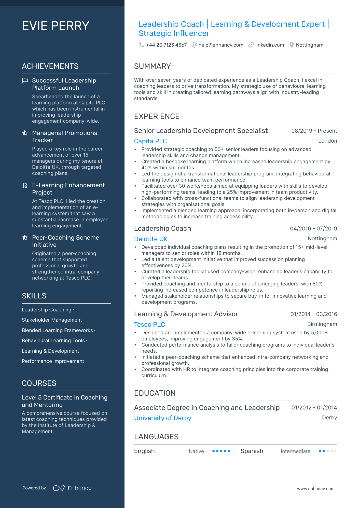 Coaching CV Examples & Guide for 2025