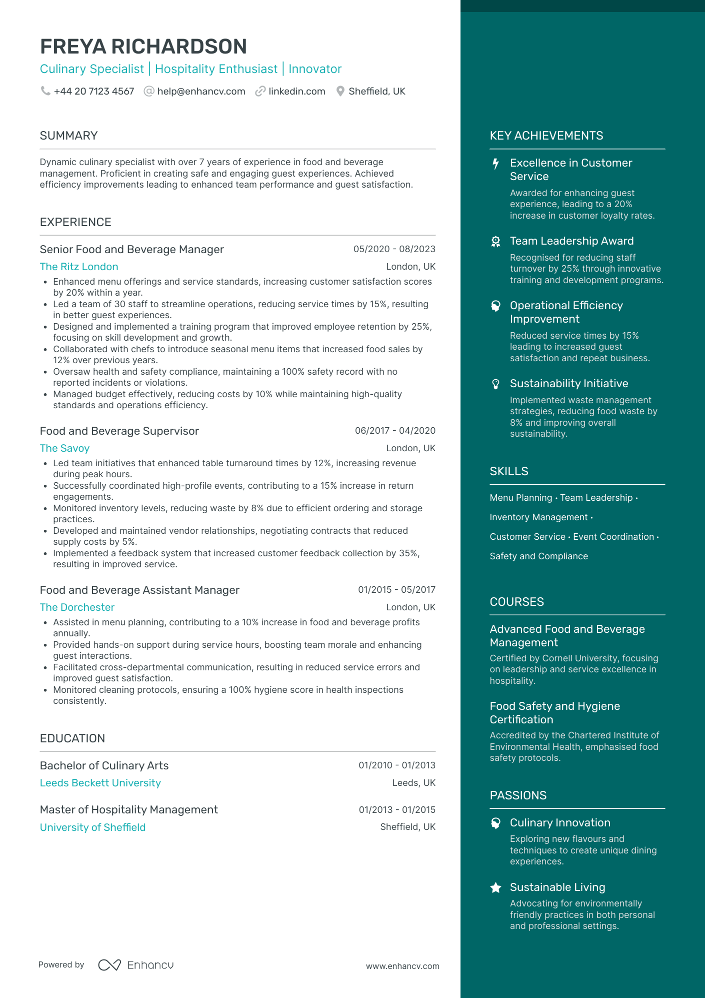Waitress CV Examples & Guide for 2026