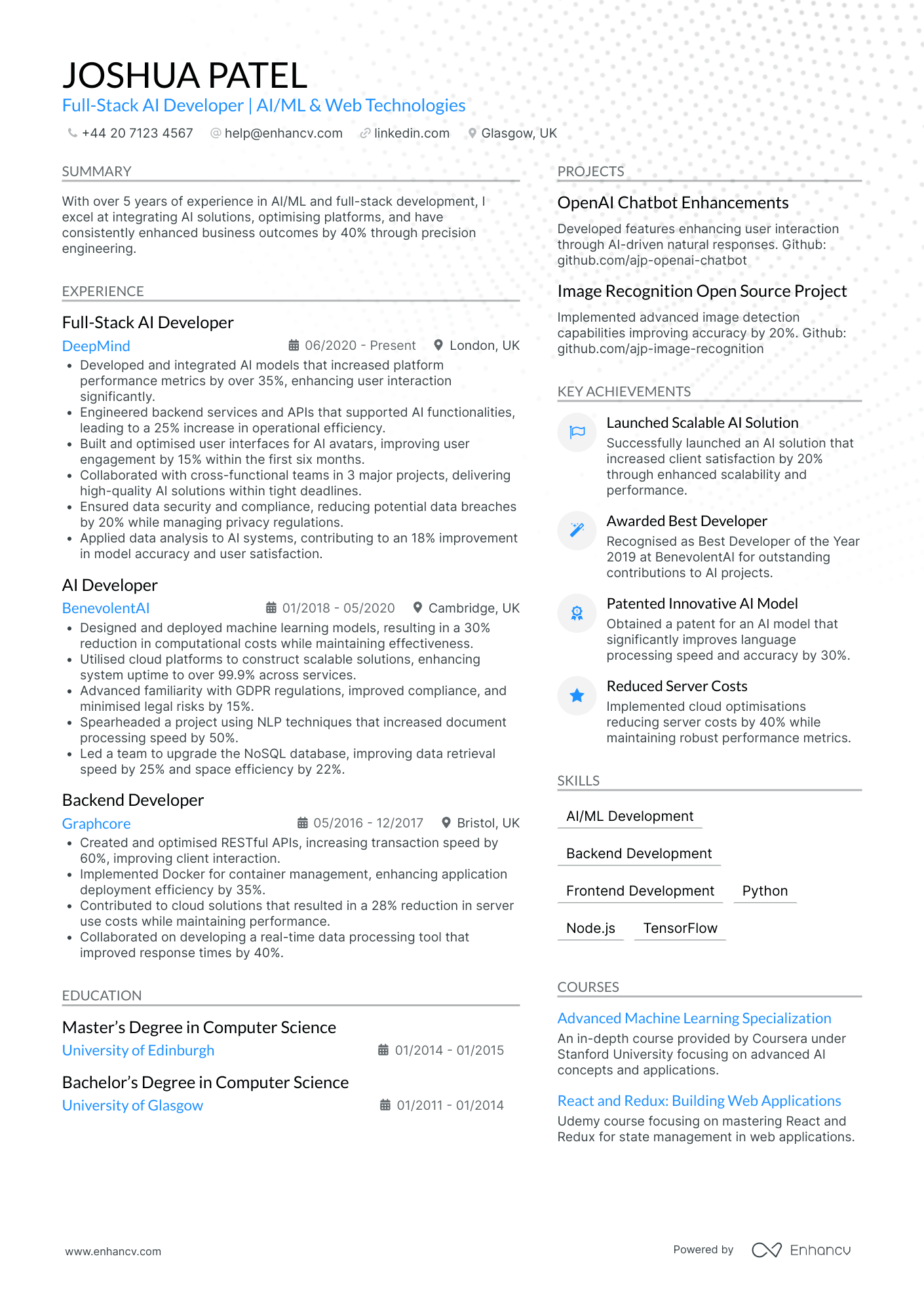 Full Stack Developer CV Examples & Guide for 2026