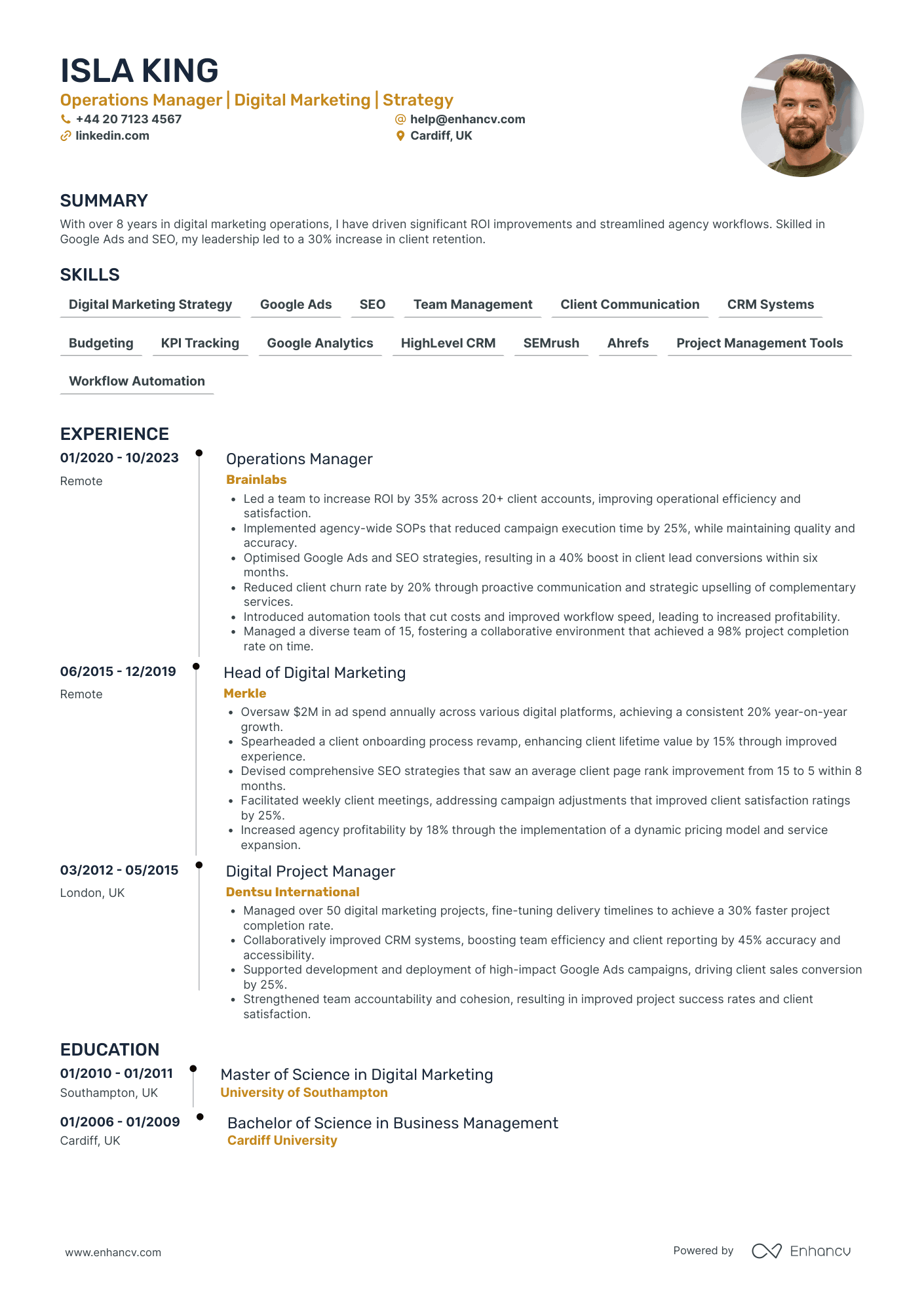 Digital Marketing Manager CV Examples & Guide for 2026
