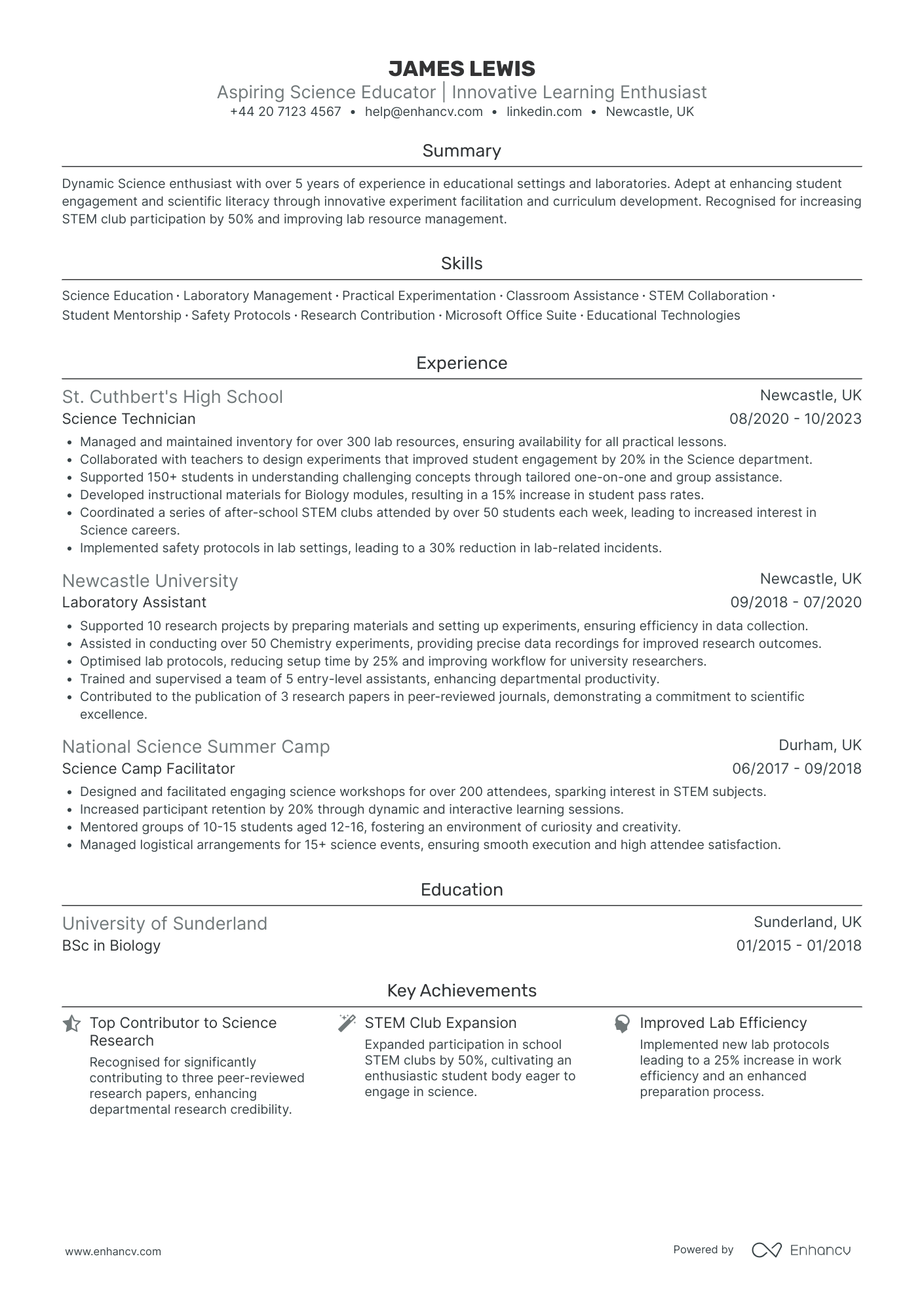 Lab Assistant CV Examples & Guide for 2026