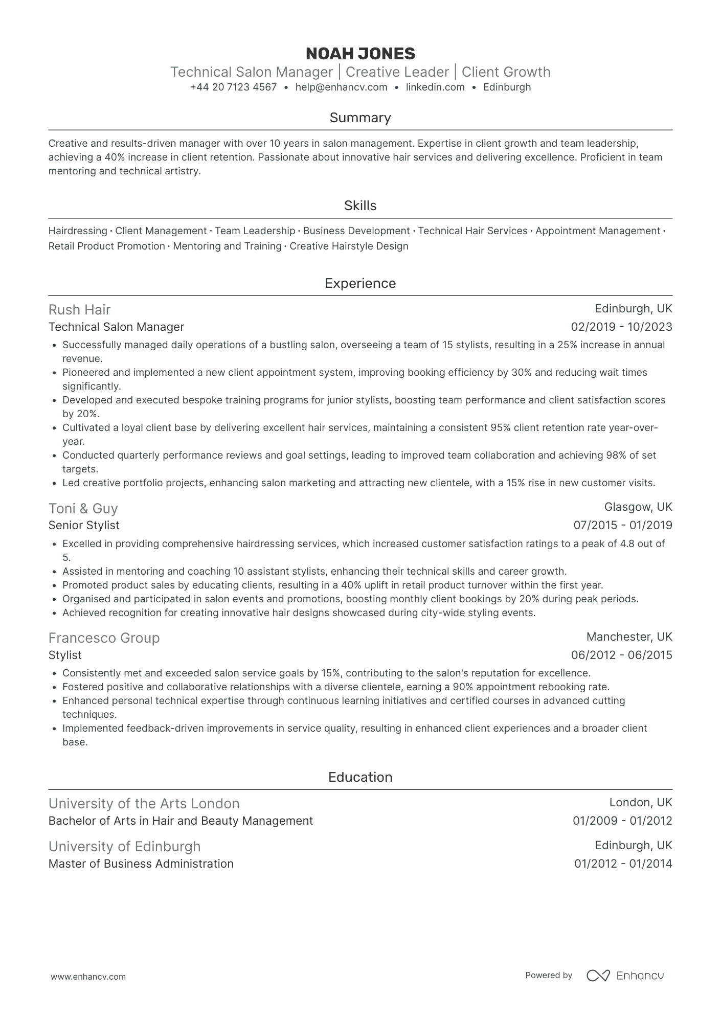 Hairdresser CV Examples & Guide for 2026