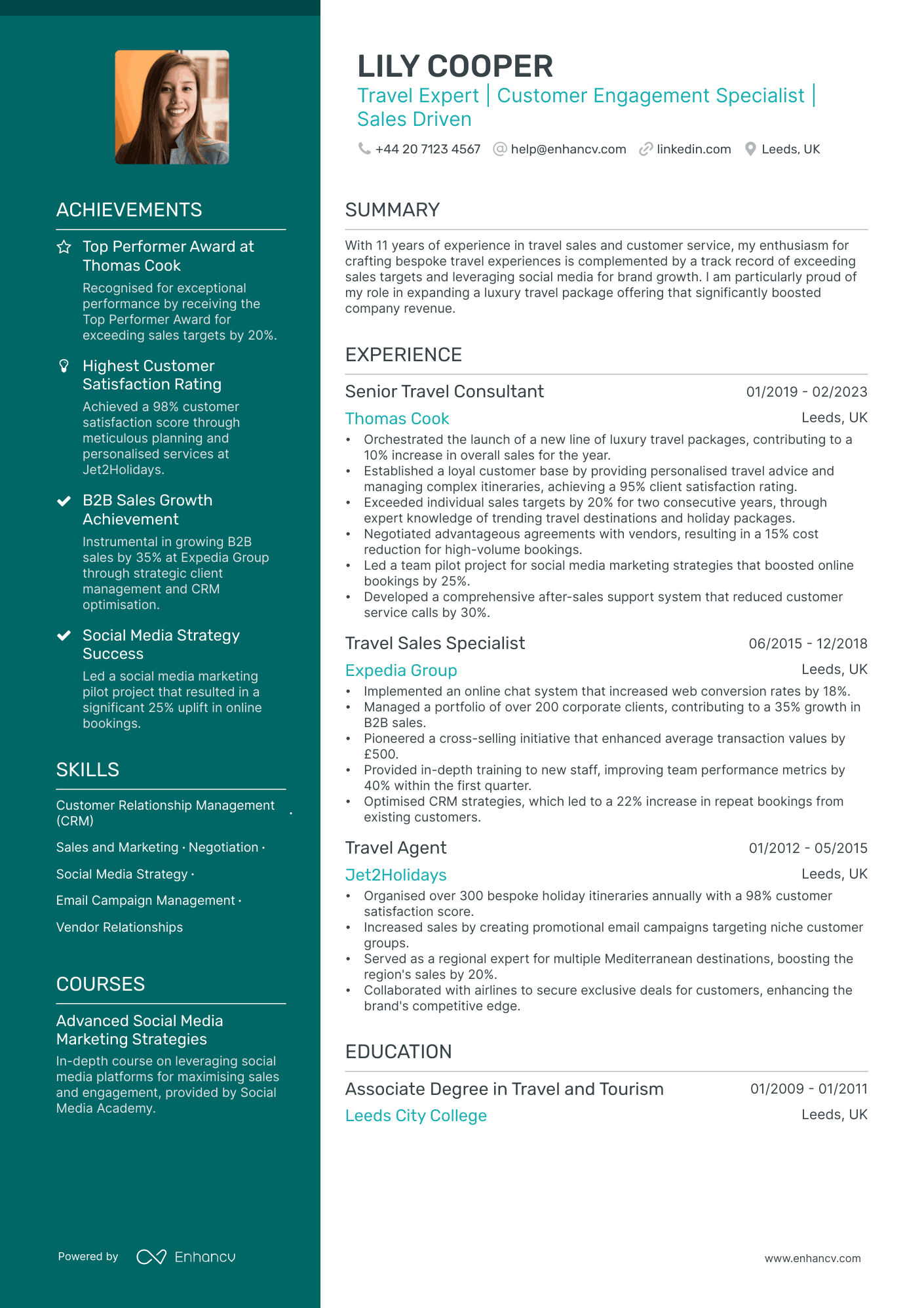 Travel Consultant CV Examples & Guide for 2025