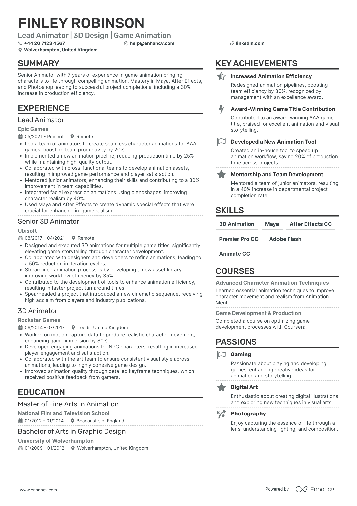 3D Artist CV Examples & Guide for 2026