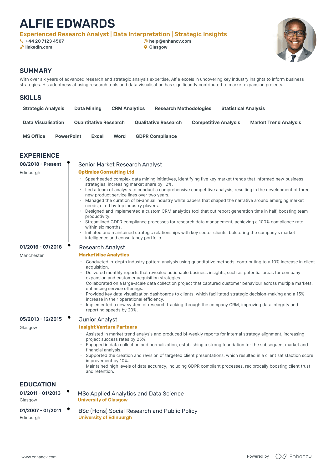 Researcher CV Examples & Guide for 2025