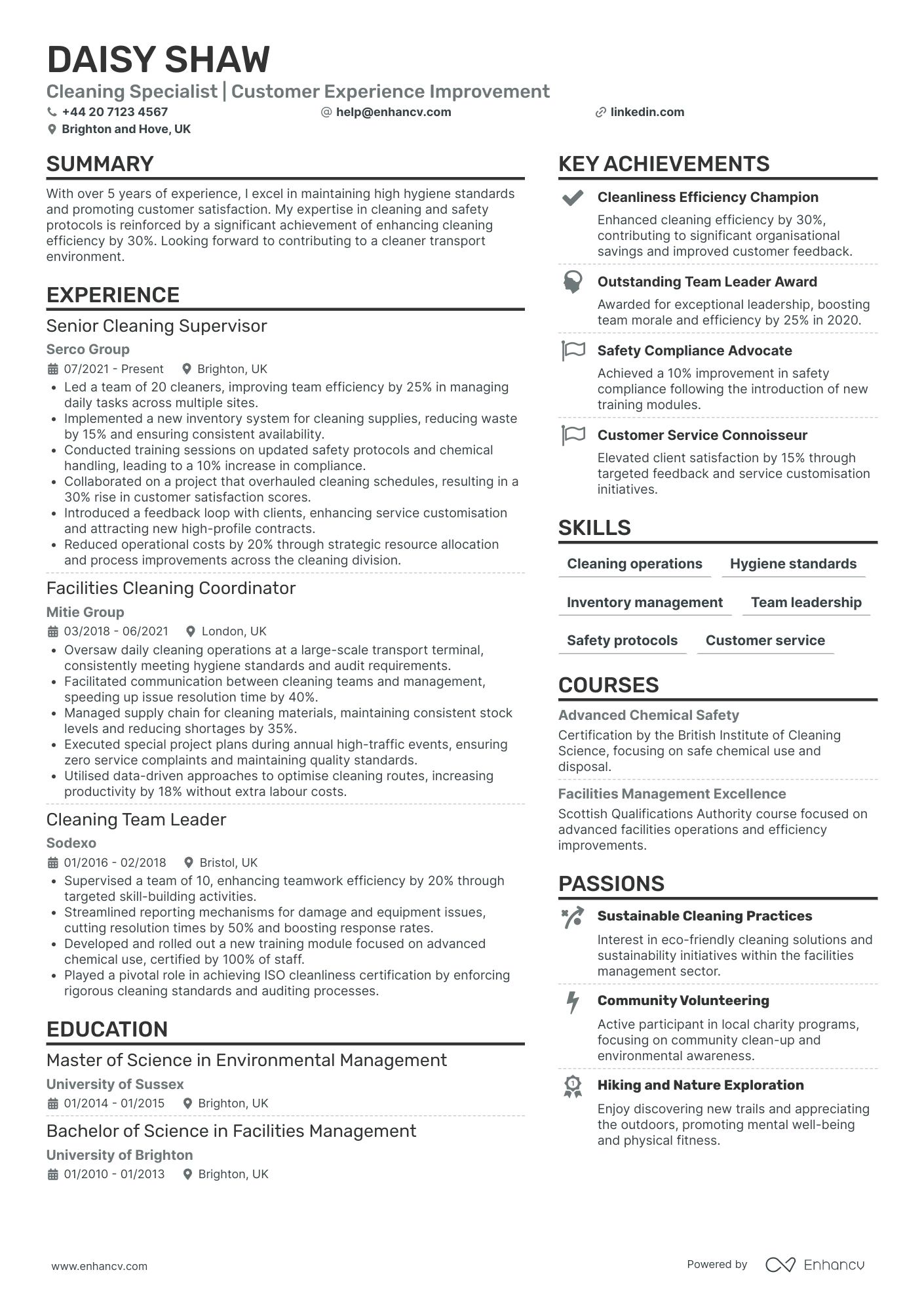 Cleaner CV Examples & Guide for 2026