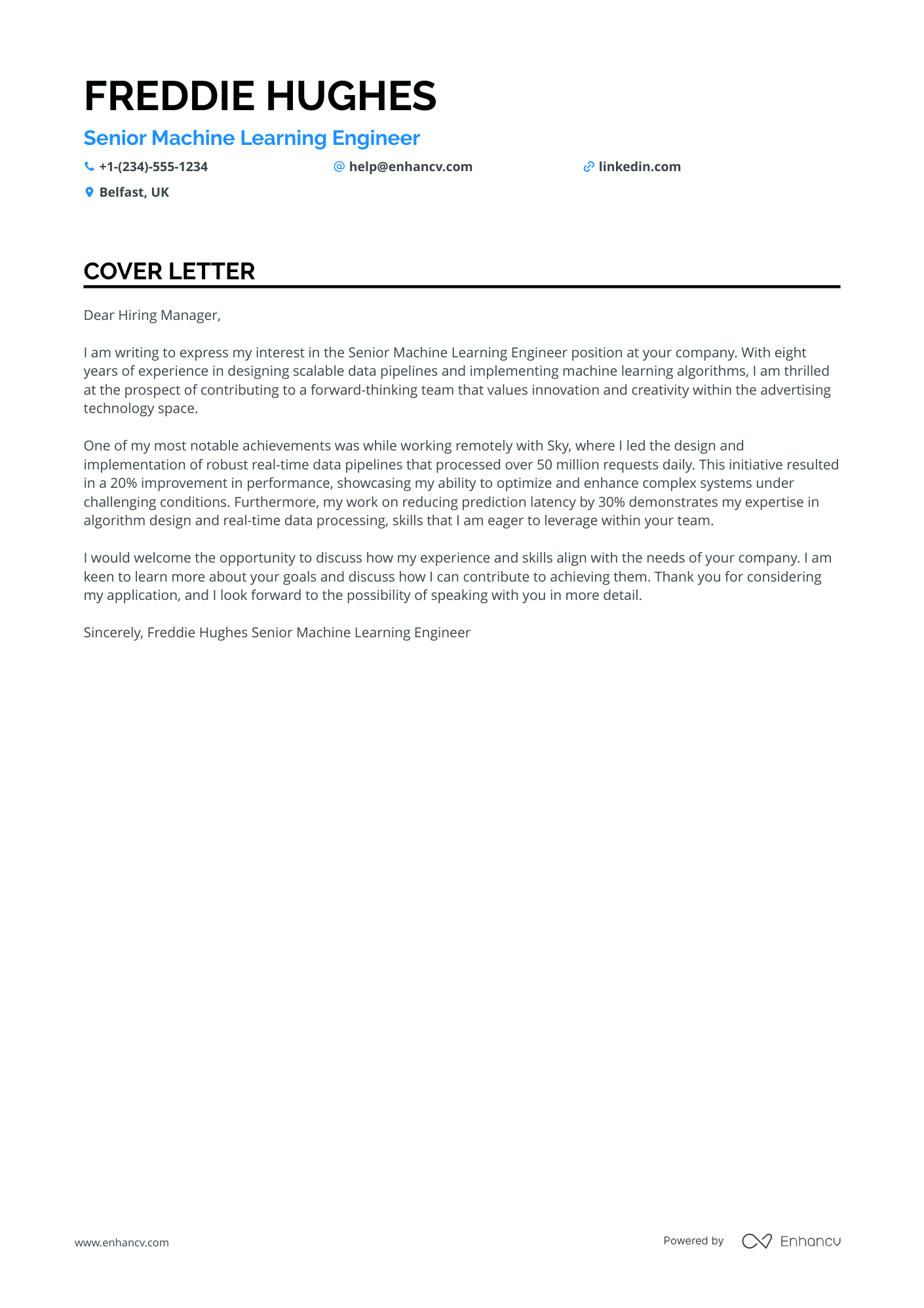 Machine Learning Cover Letter Examples & Guide for 2025