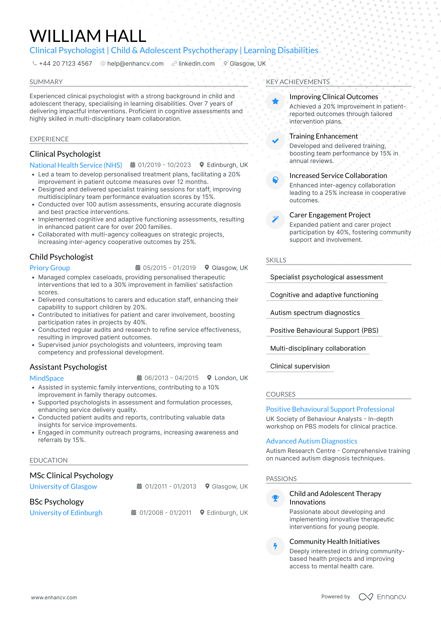 Psychologist CV Examples & Guide for 2026