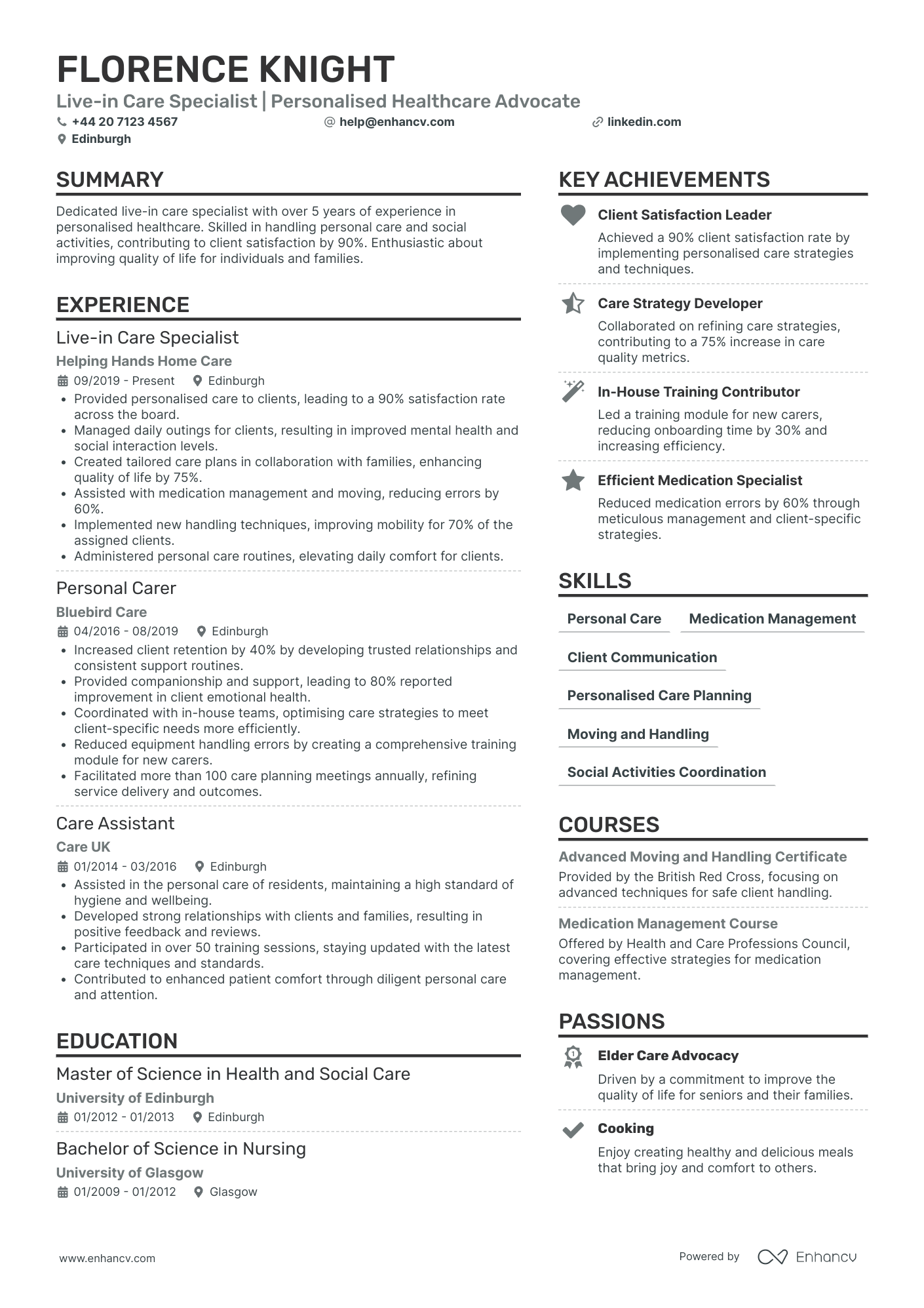 Caregiver CV Examples & Guide for 2026