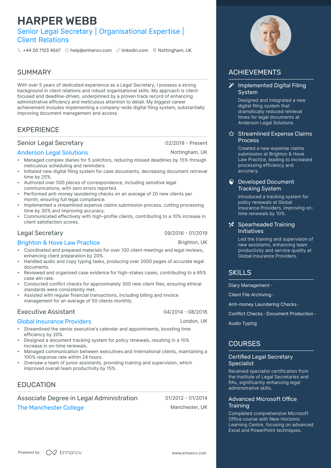 Legal Secretary CV Examples & Guide for 2025
