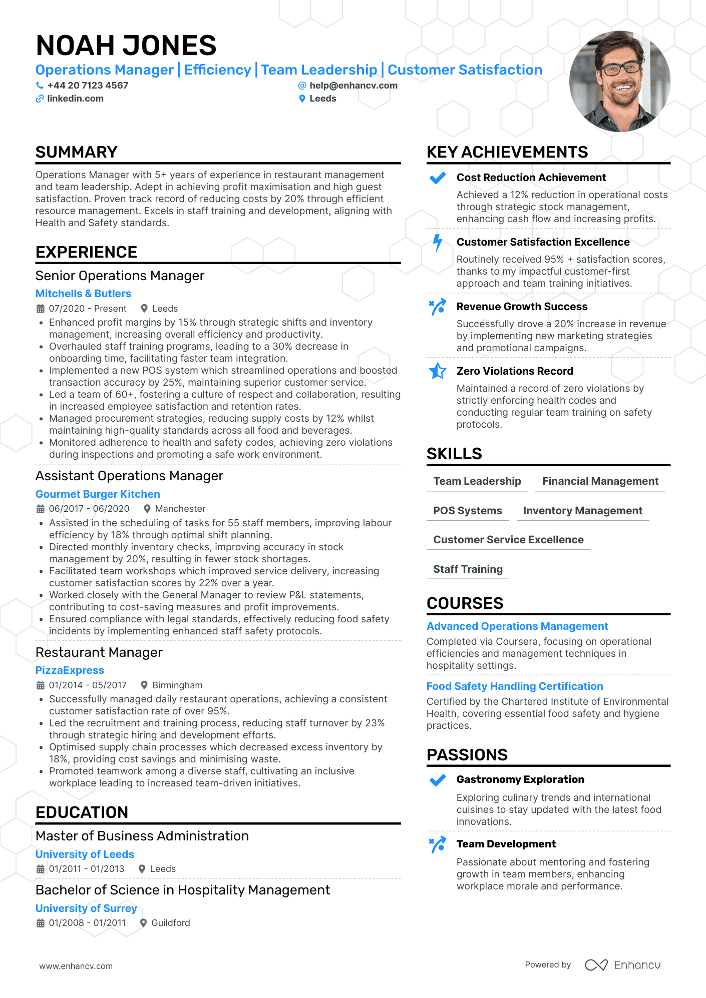 Restaurant Manager CV Examples & Guide for 2026