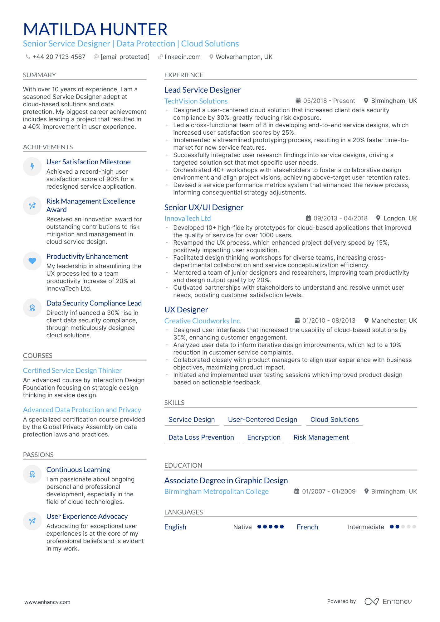 Product Designer CV Examples & Guide for 2025