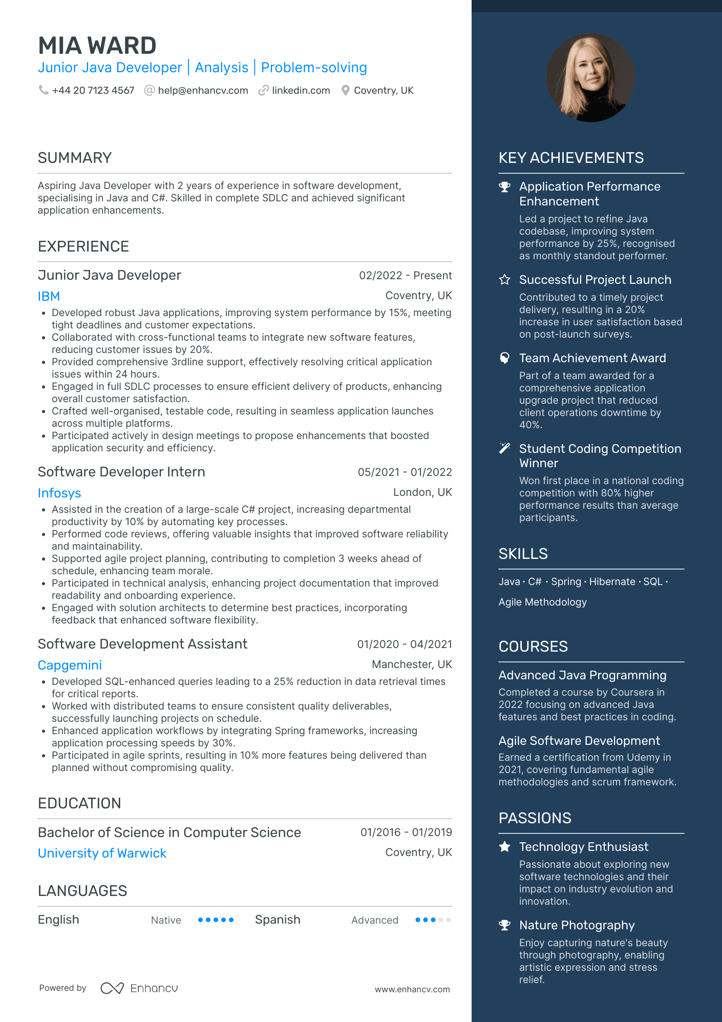 Java Developer CV Examples & Guide for 2025
