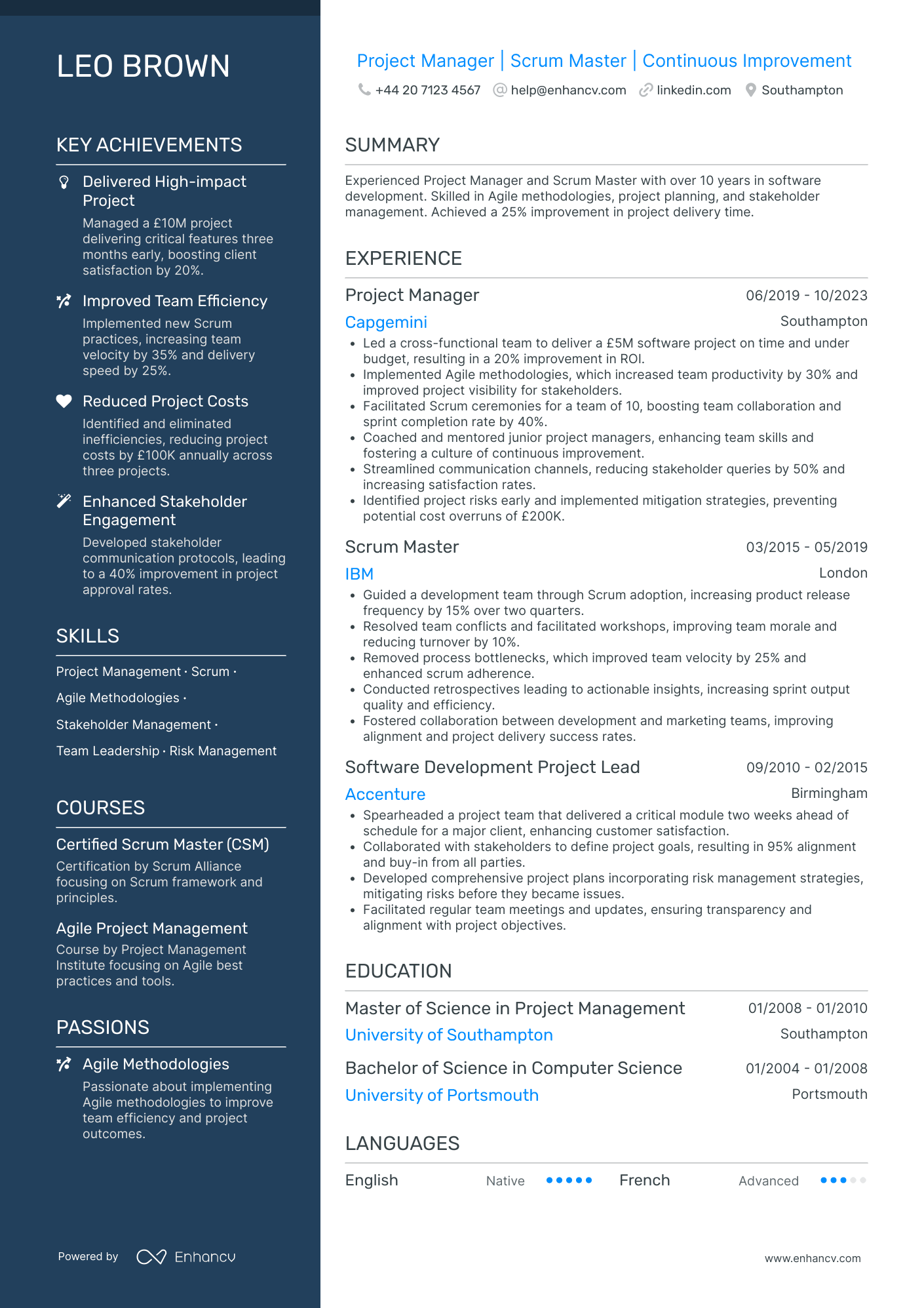 Scrum Master CV Examples & Guide for 2026