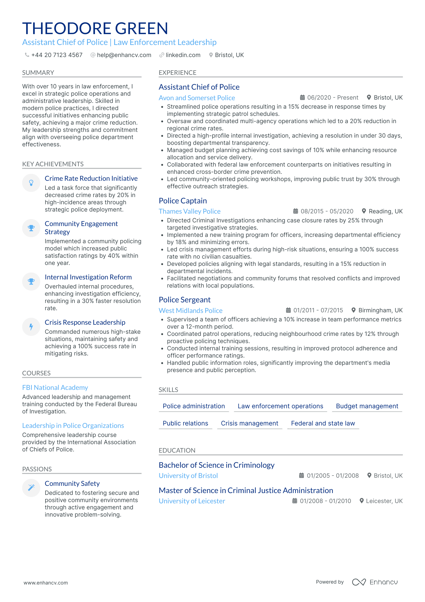 Police Officer CV Examples & Guide for 2026