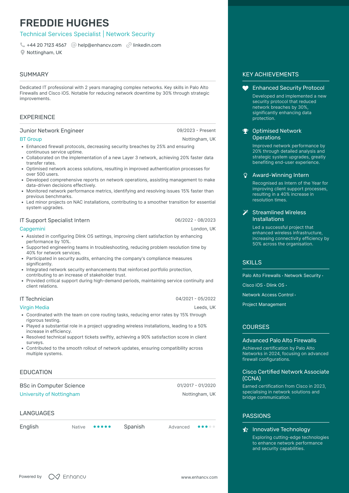 Network Engineer CV Examples & Guide for 2026