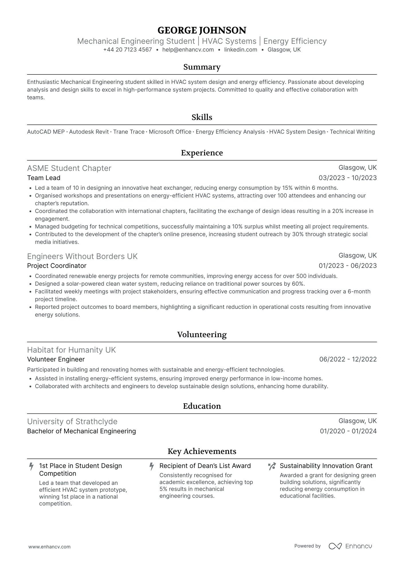 Engineering Student CV Examples & Guide for 2025