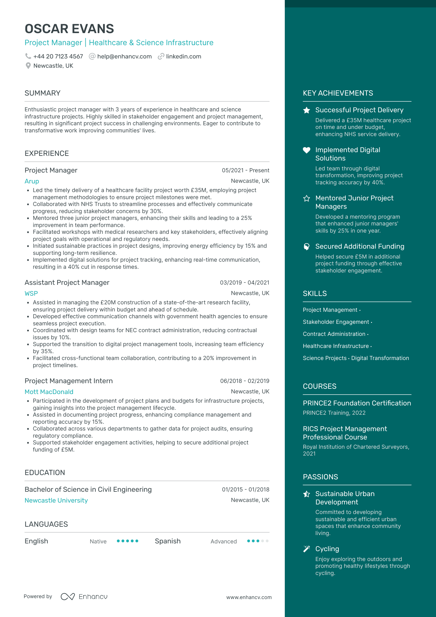 Construction Project Manager CV Examples & Guide for 2026