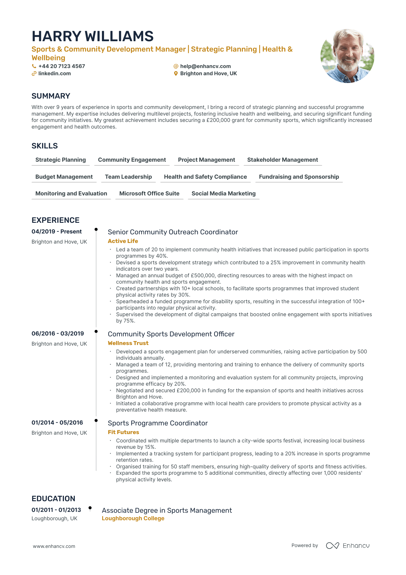 Sports CV Examples & Guide for 2025