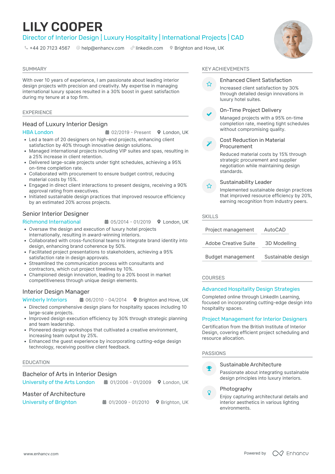 Interior Designer CV Examples & Guide for 2026