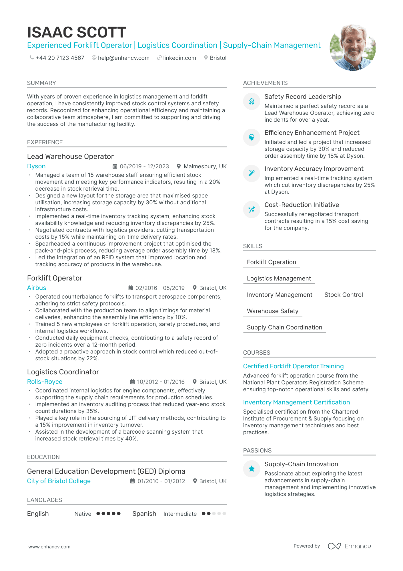 Forklift Operator CV Examples & Guide for 2025