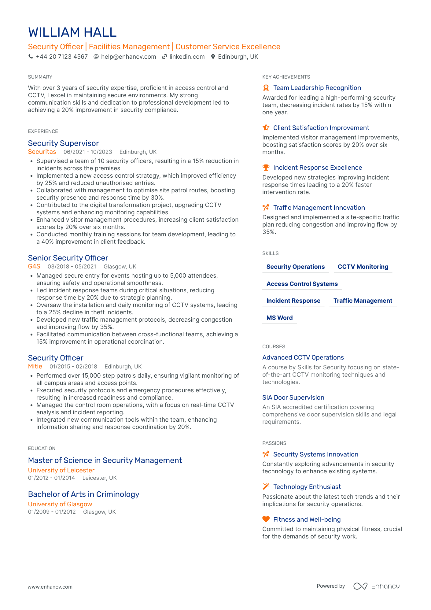 Security Officer CV Examples & Guide for 2026