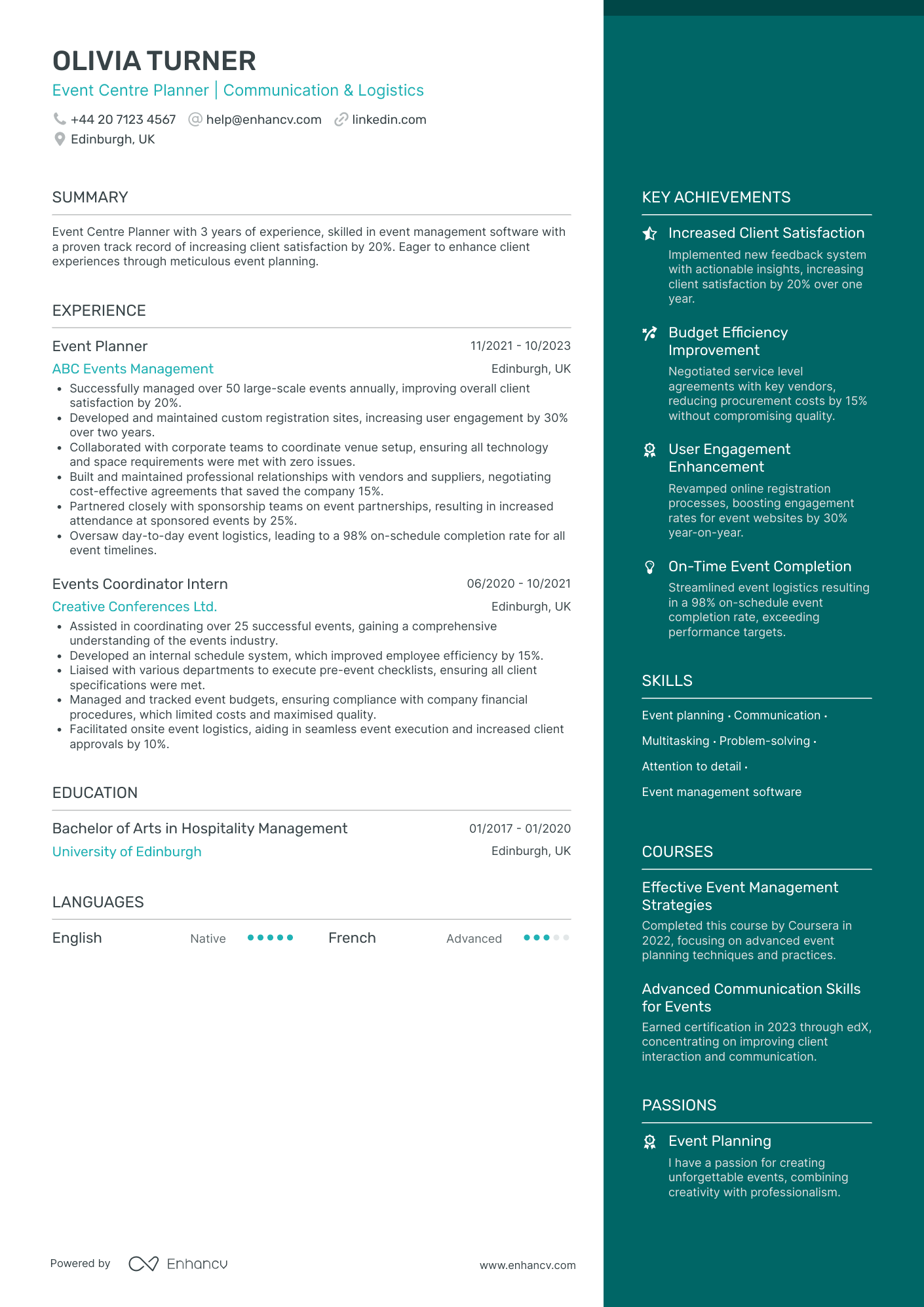 Event Planner CV Examples & Guide for 2026