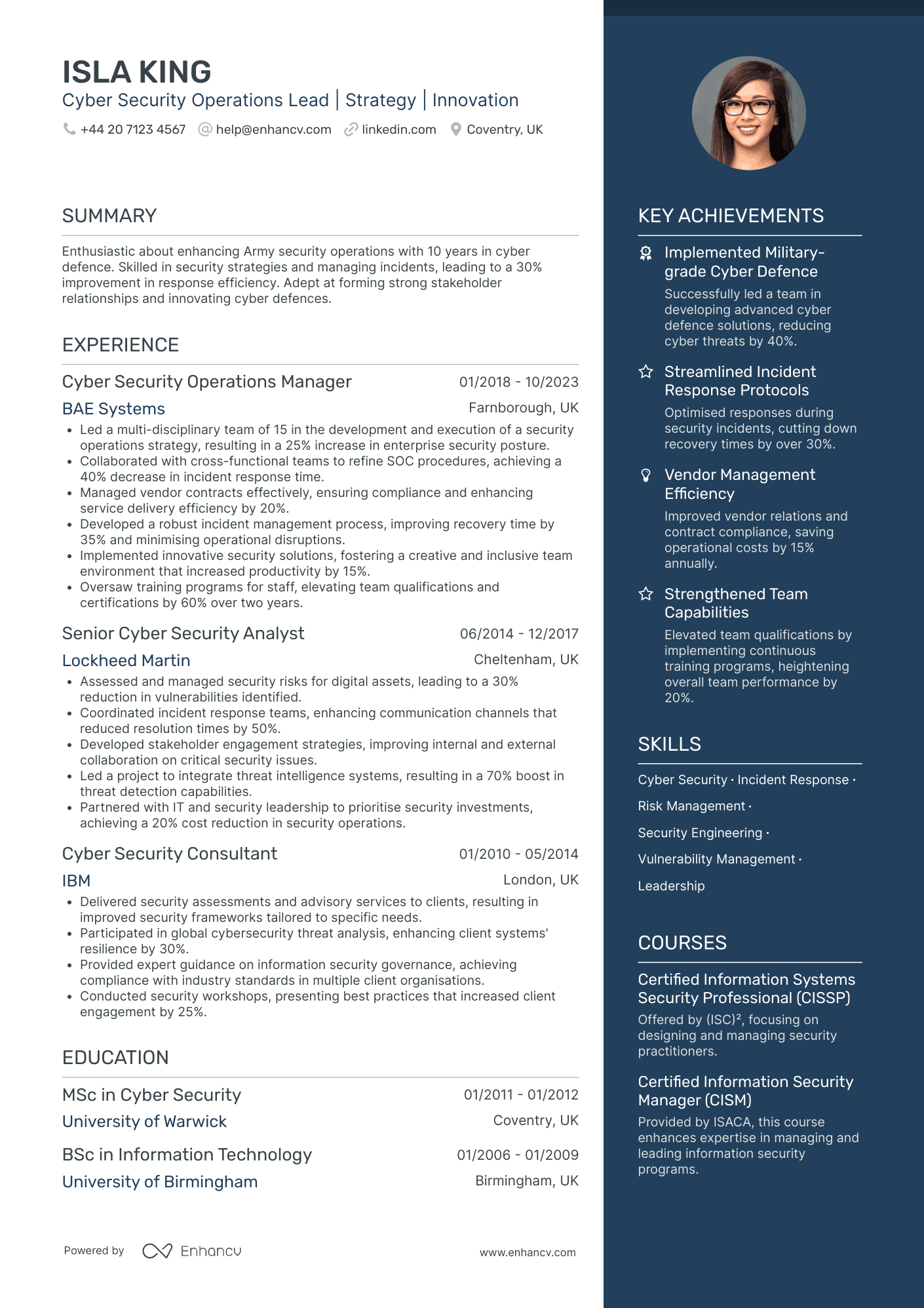 Cyber Security CV Examples & Guide for 2026