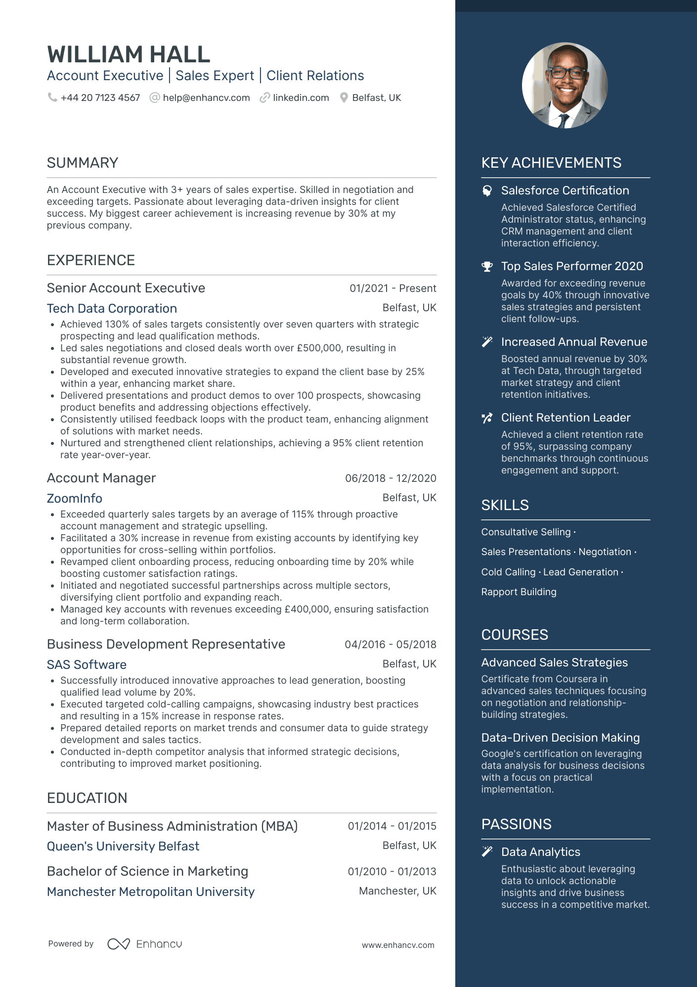 Account Executive CV Examples & Guide for 2026
