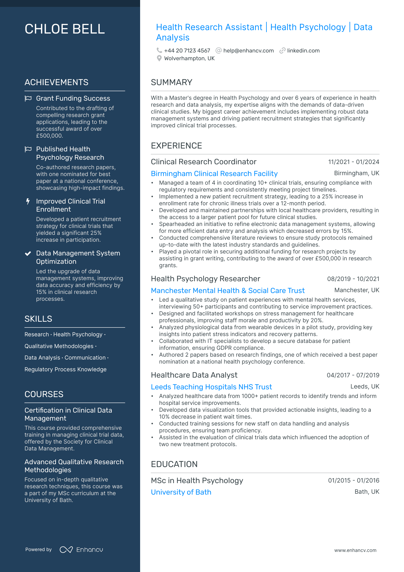 Research Assistant CV Examples & Guide for 2025