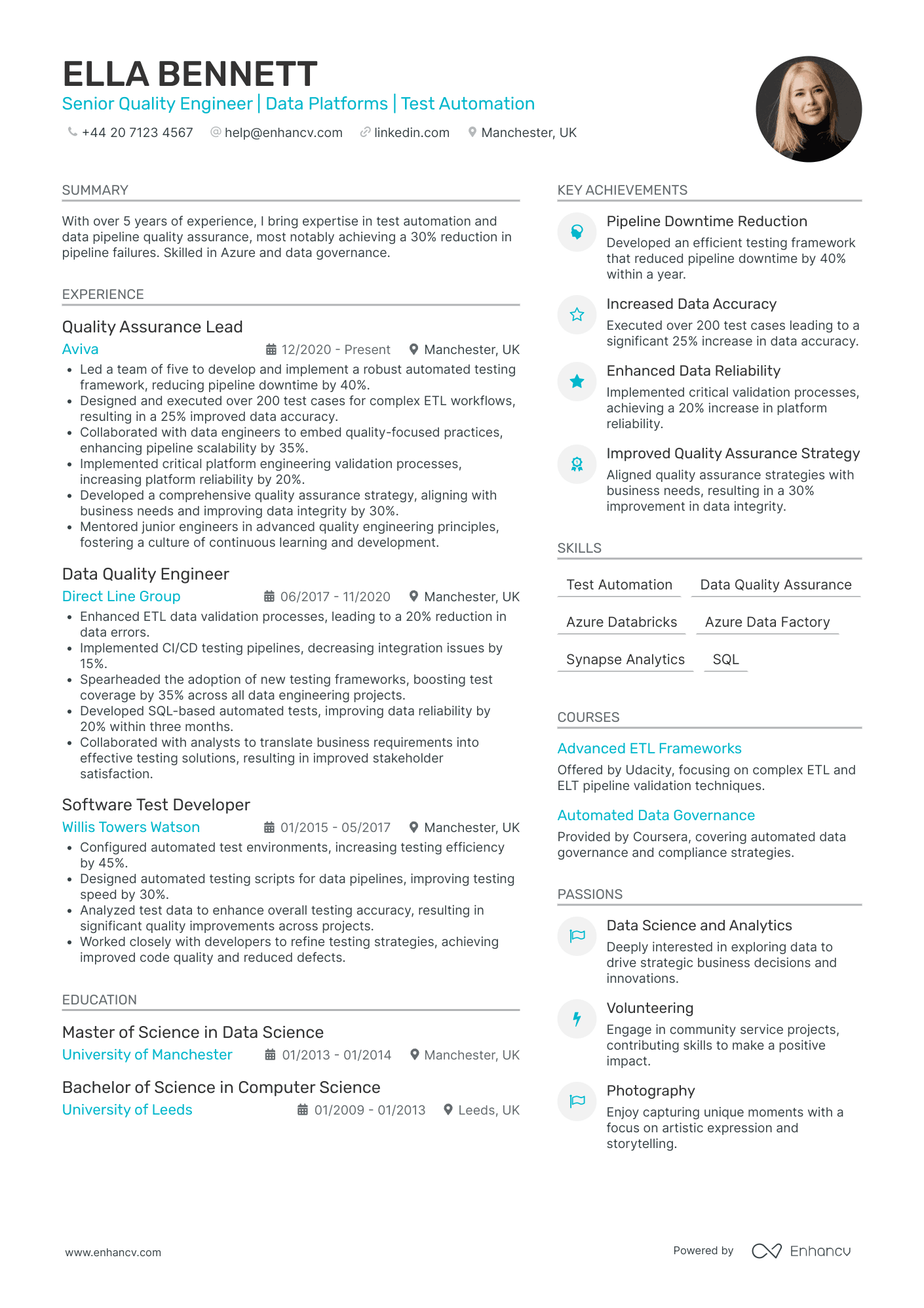 Quality Engineer CV Examples & Guide for 2026