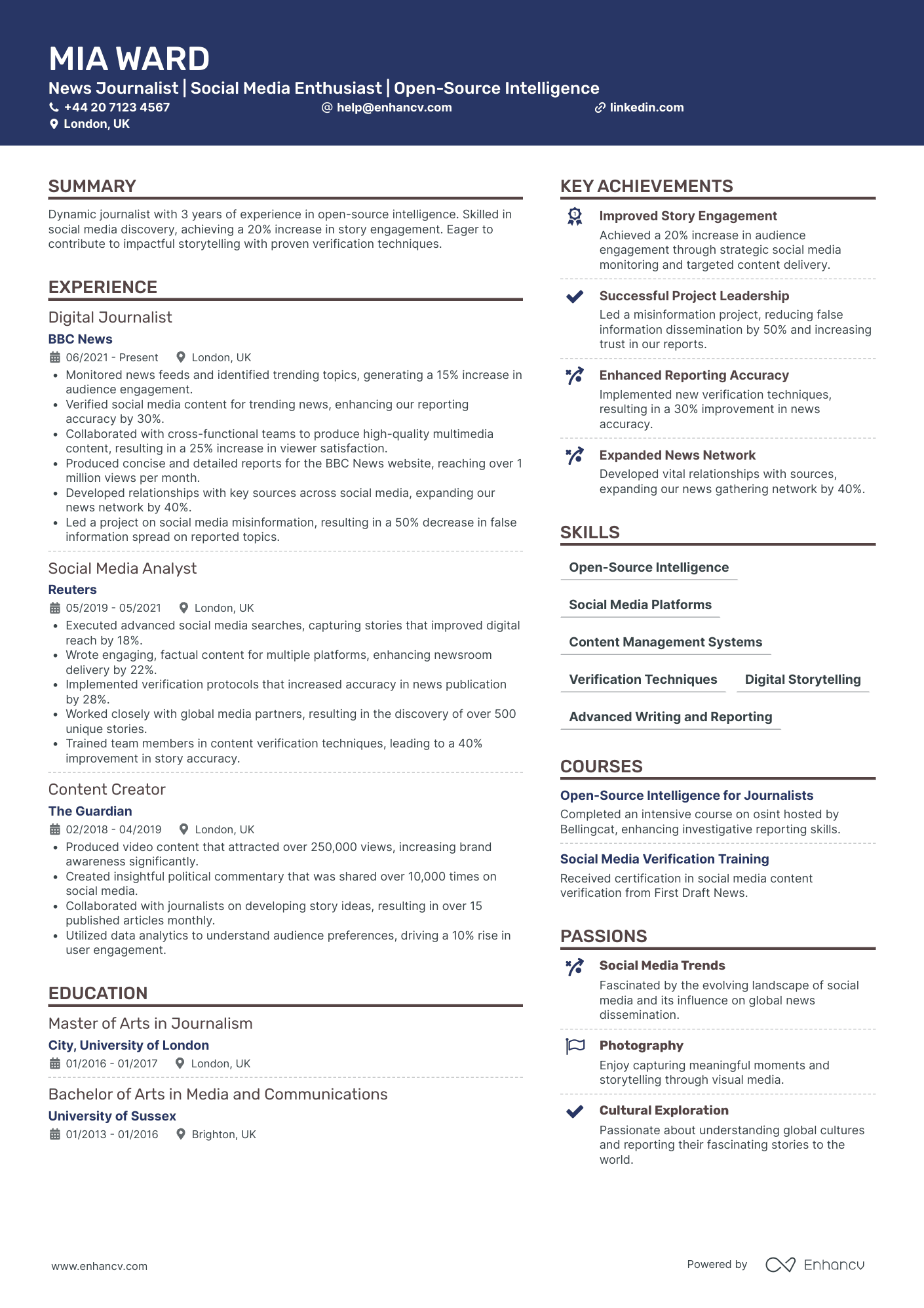 Journalist CV Examples & Guide for 2026