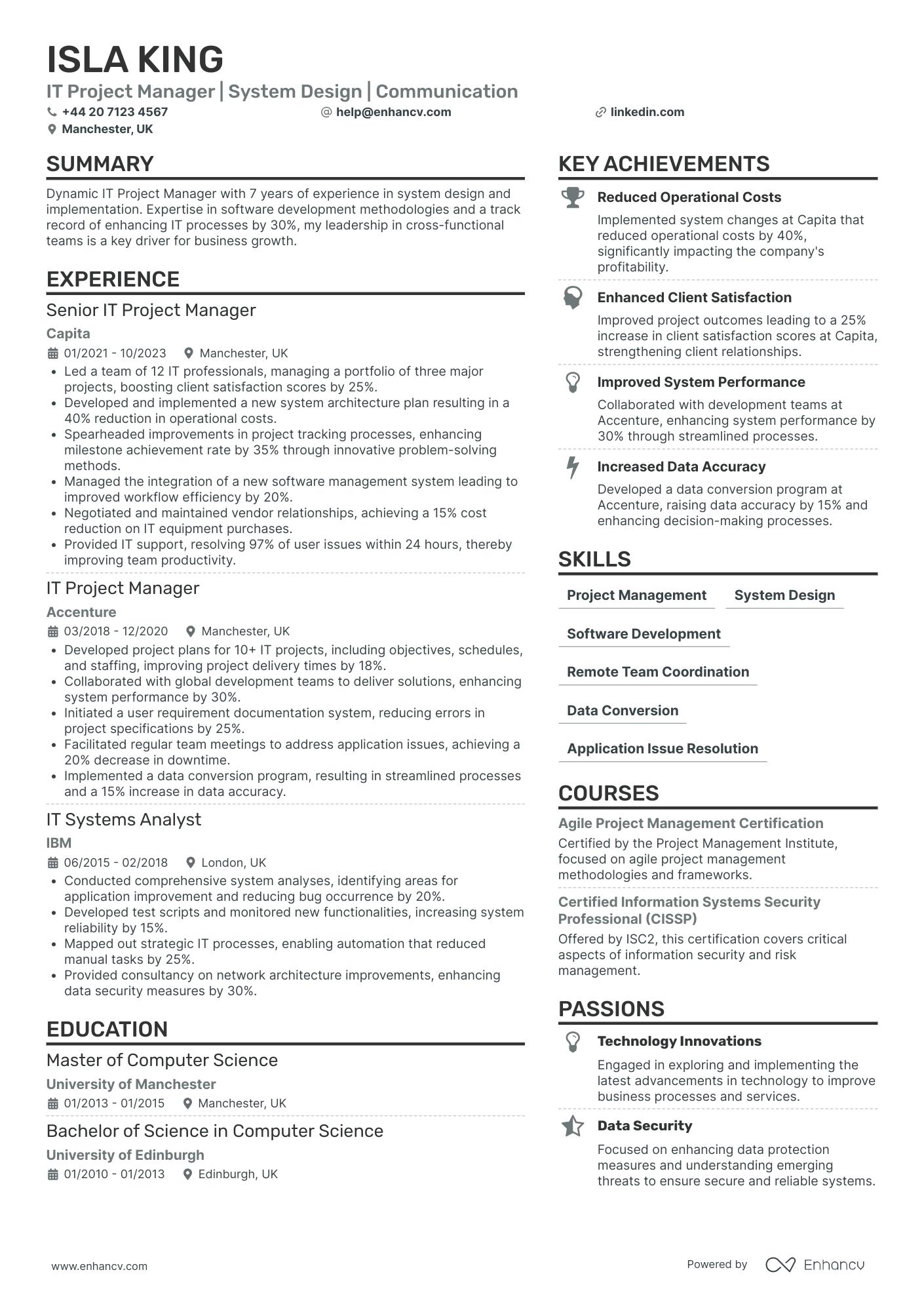 IT Project Manager CV Examples & Guide for 2026