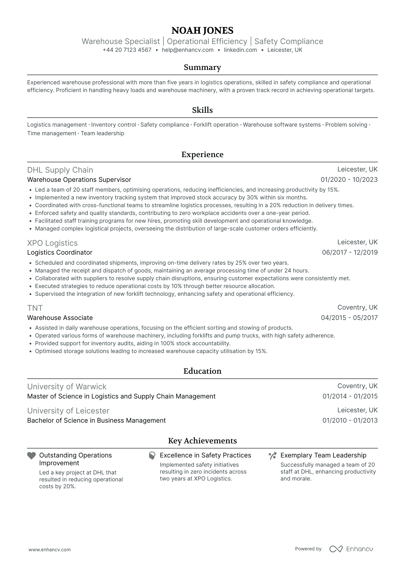 Warehouse CV Examples & Guide for 2026
