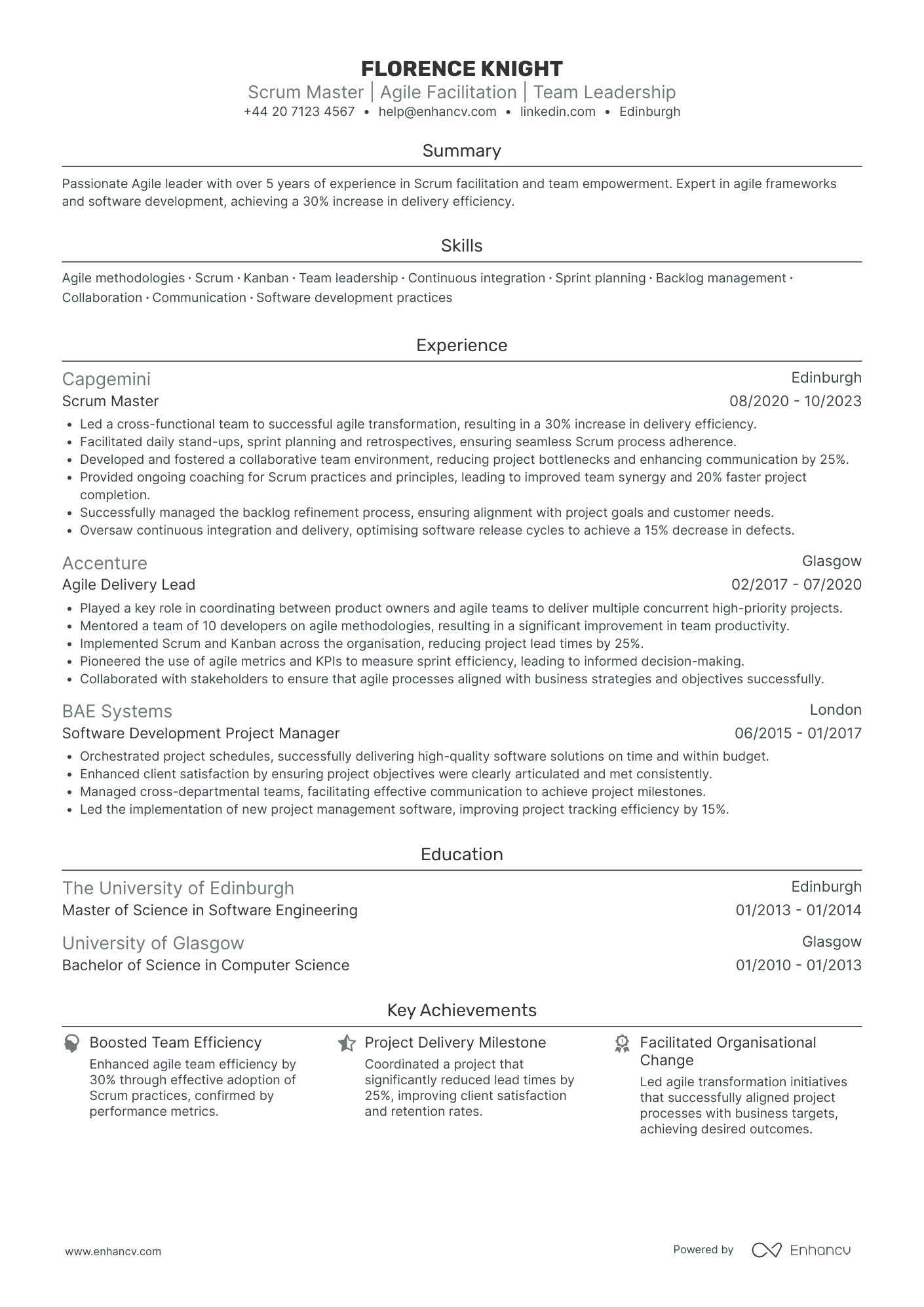 Scrum Master CV Examples & Guide for 2026