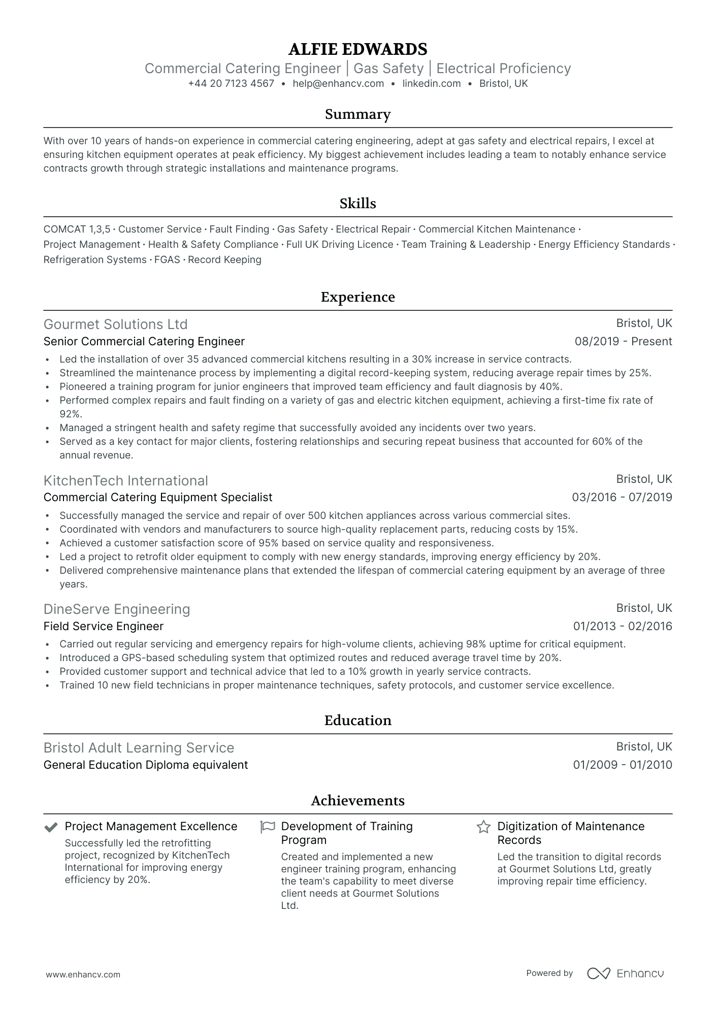 Catering CV Examples & Guide for 2025