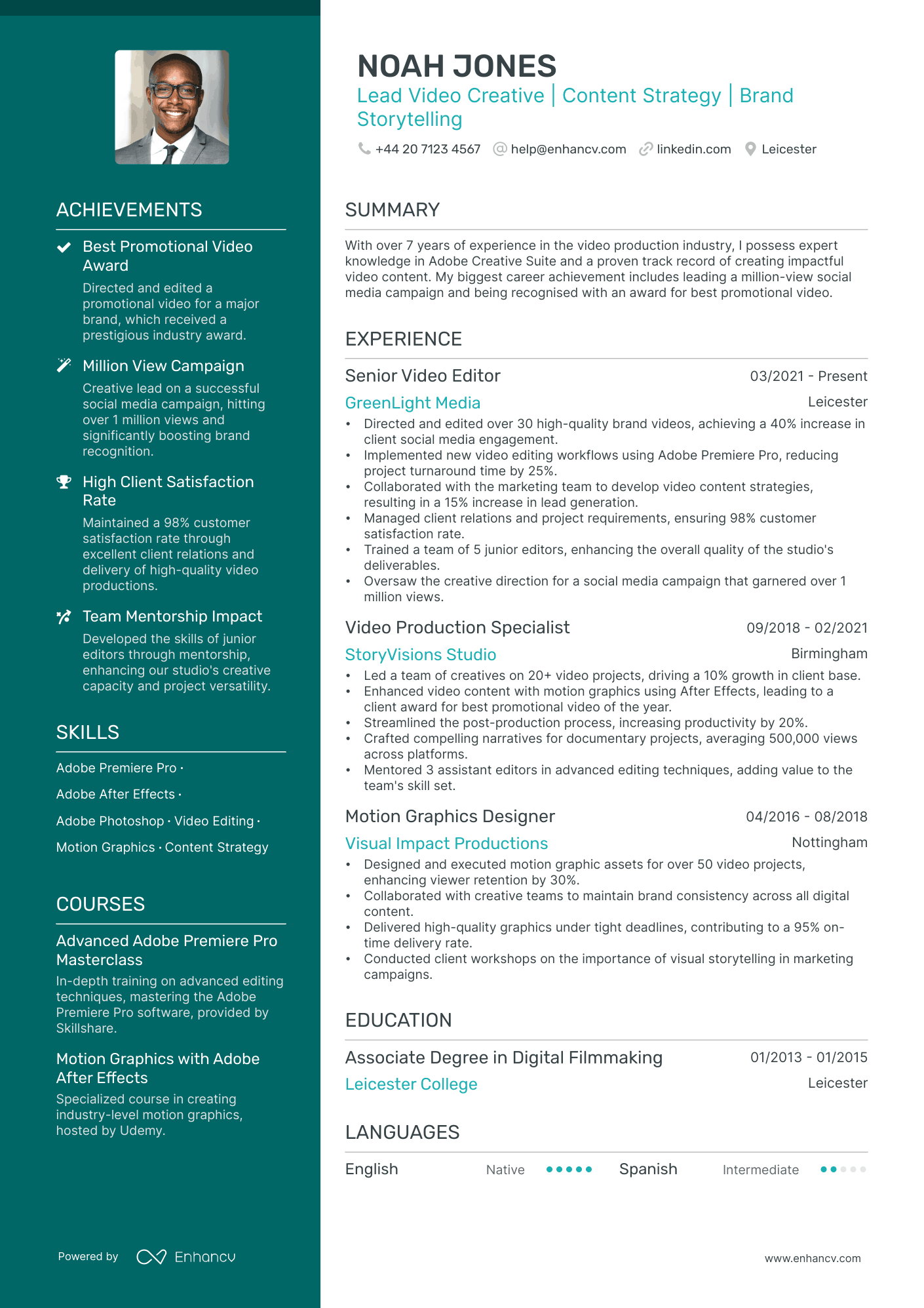 Film Production CV Examples & Guide for 2025