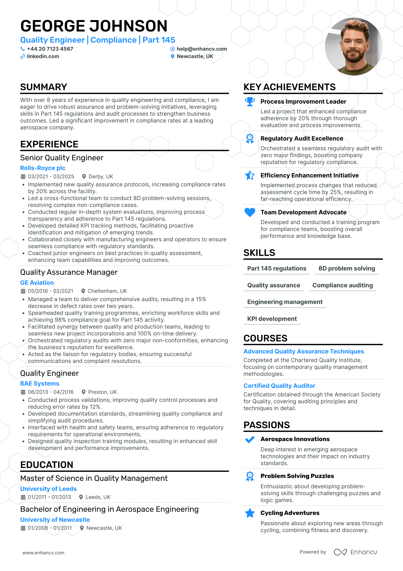 Quality Engineer CV Examples & Guide for 2026