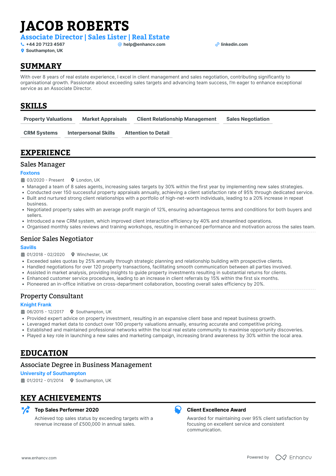 Sales Director CV Examples & Guide for 2026