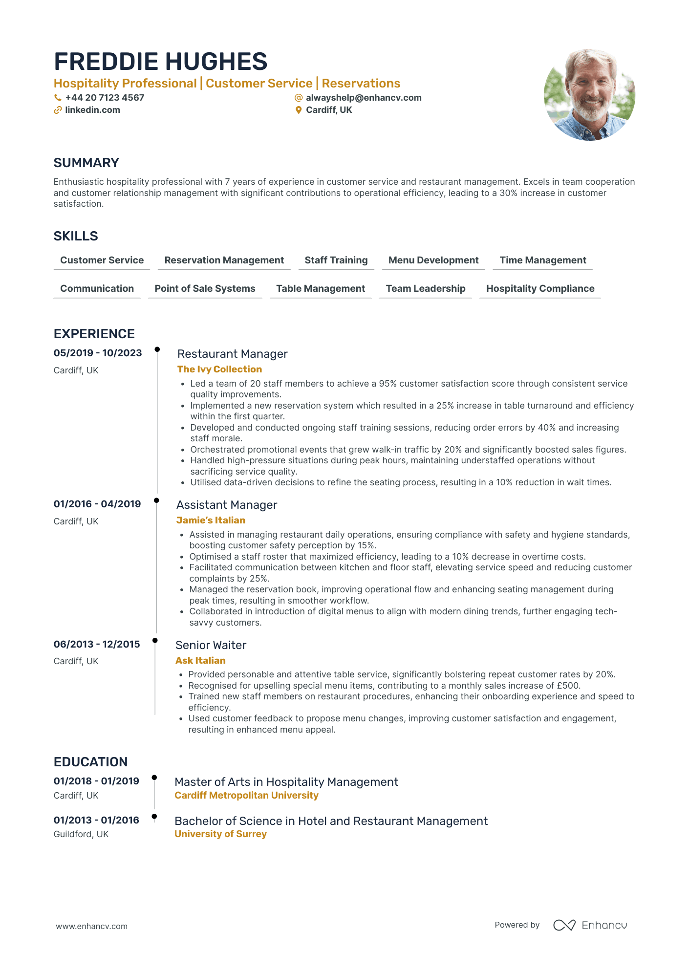 Hostess CV Examples & Guide for 2026