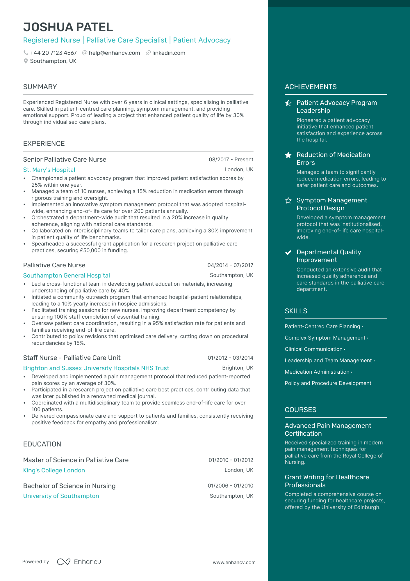 Registered Nurse CV Examples & Guide for 2025