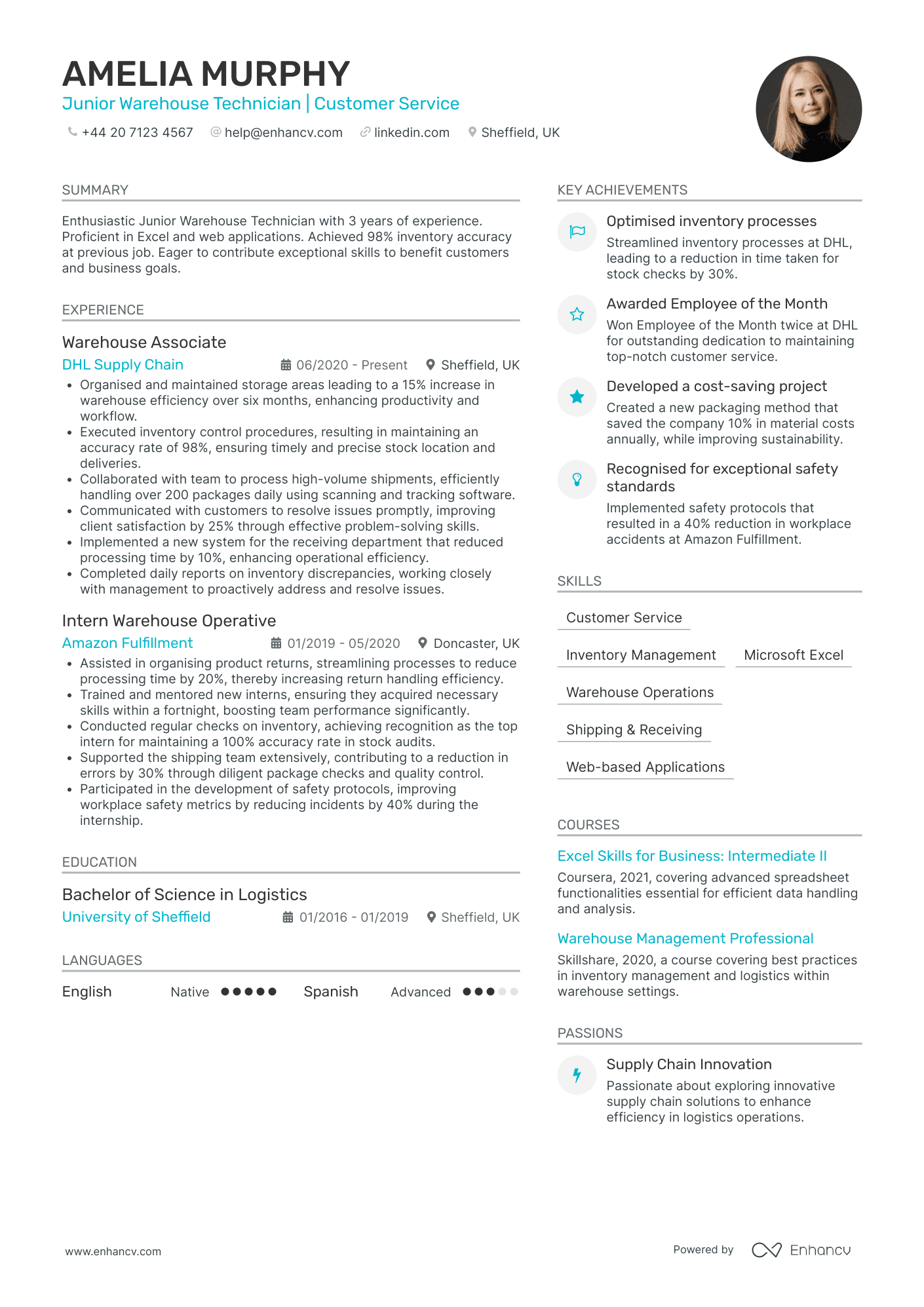 Warehouse CV Examples & Guide for 2026