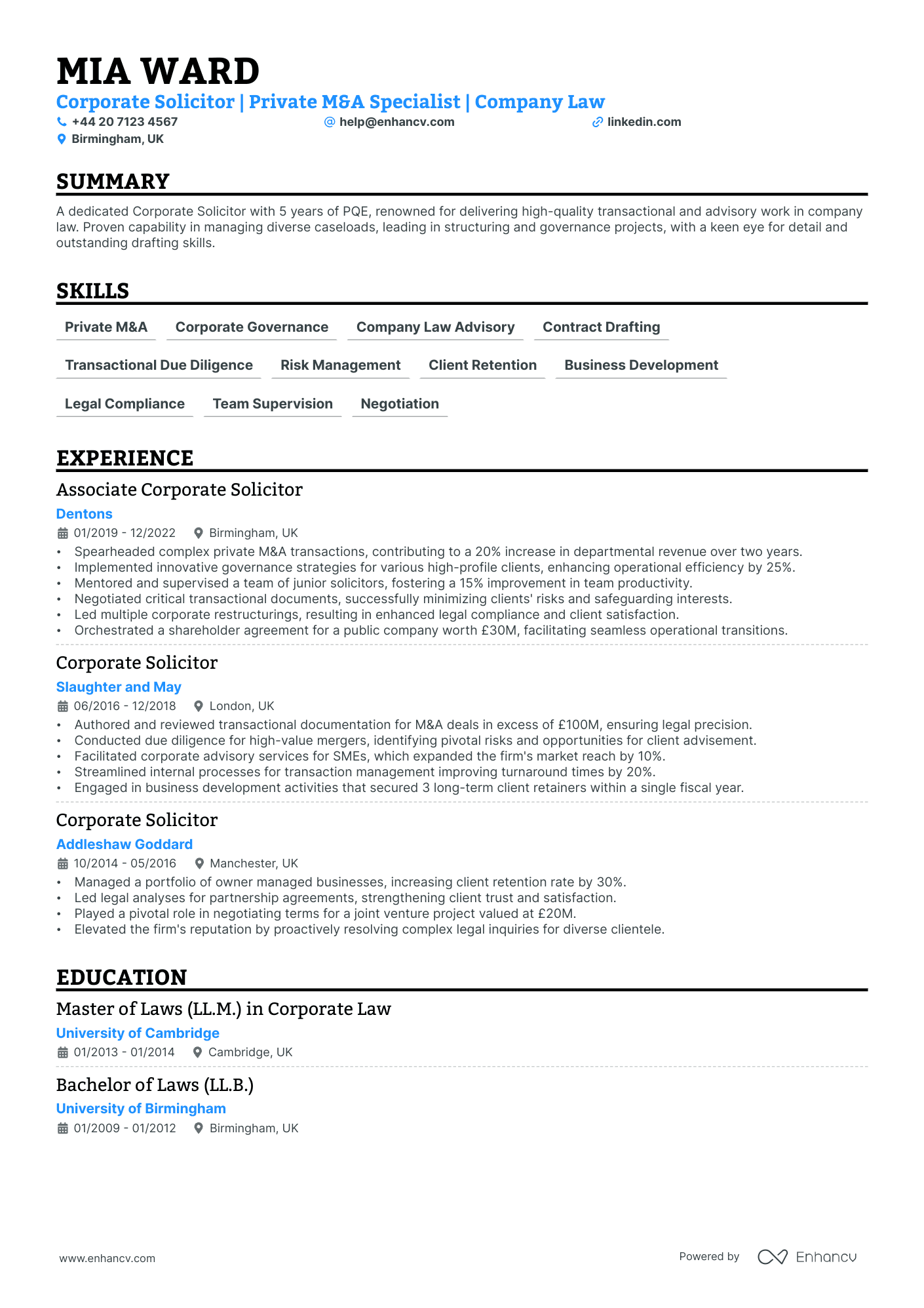 Solicitor CV Examples & Guide for 2025