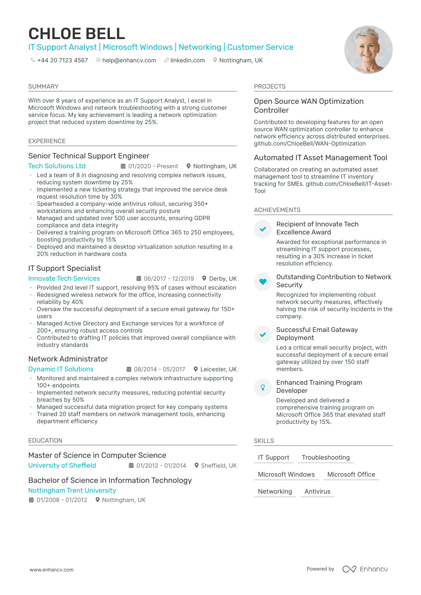 IT Support Analyst CV Examples & Guide for 2025