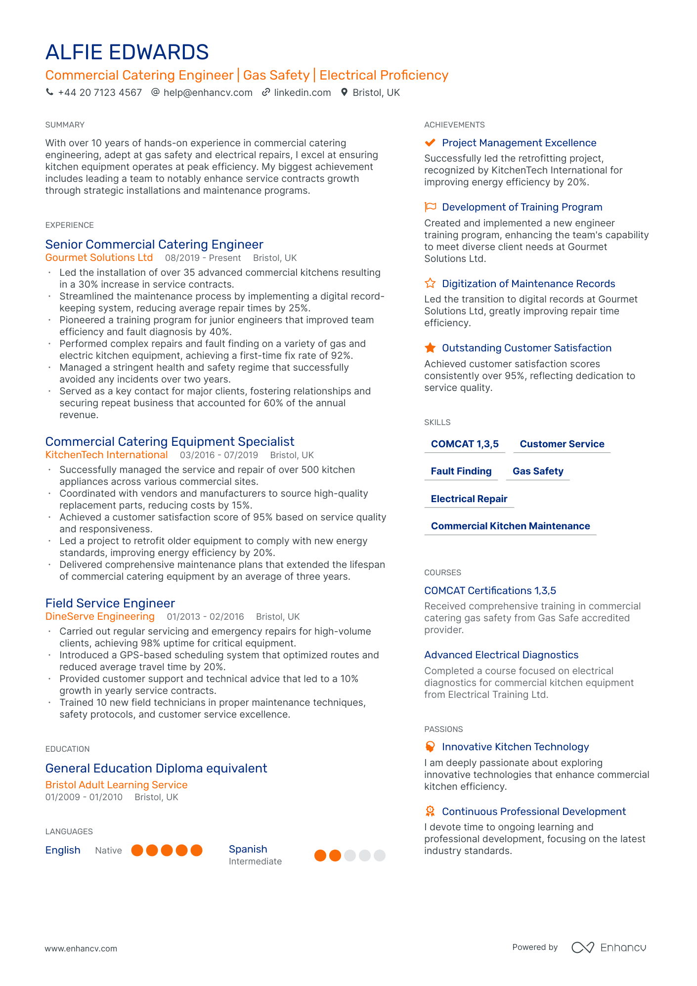 Catering CV Examples & Guide for 2025