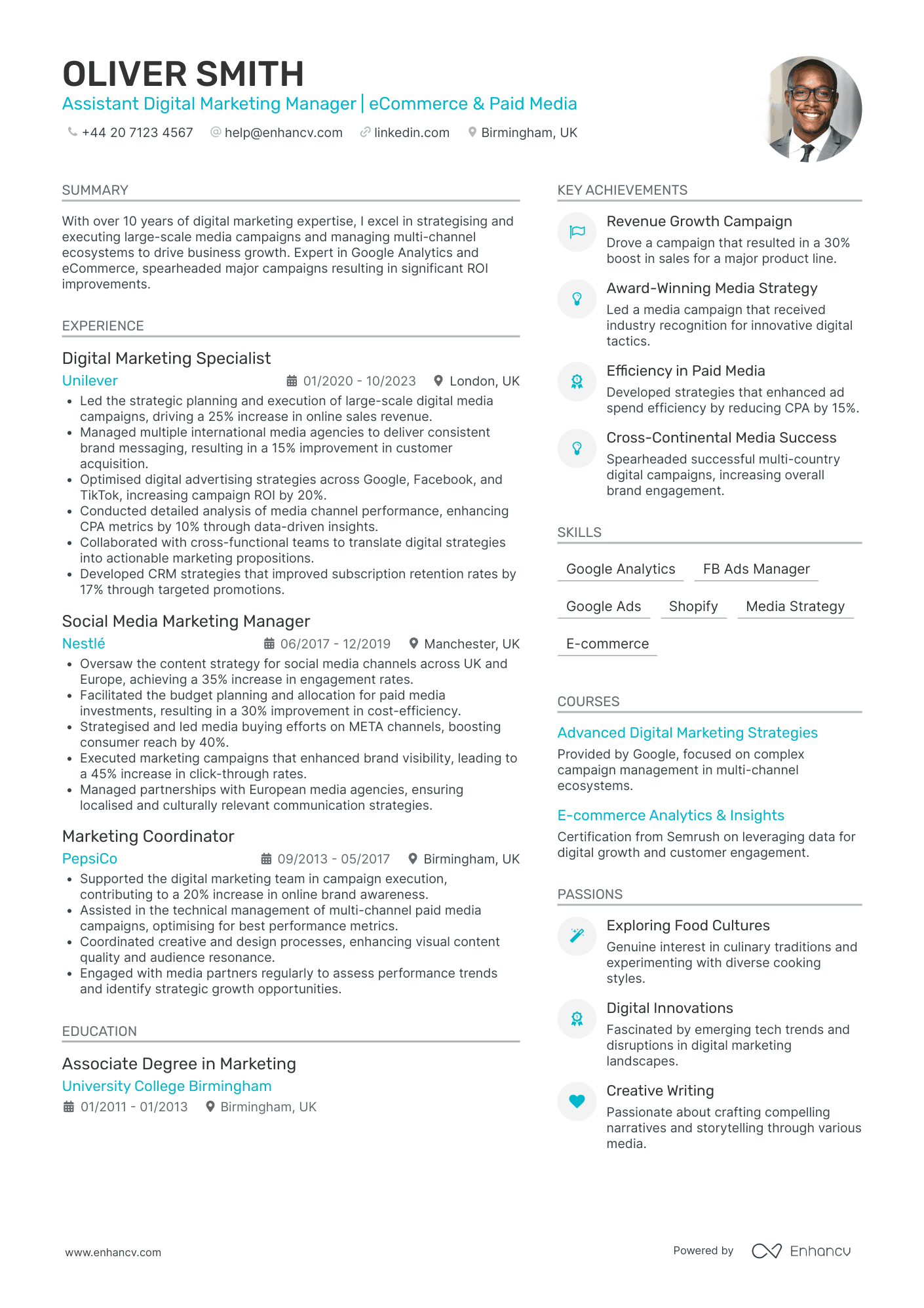Digital Marketing Manager CV Examples & Guide for 2026