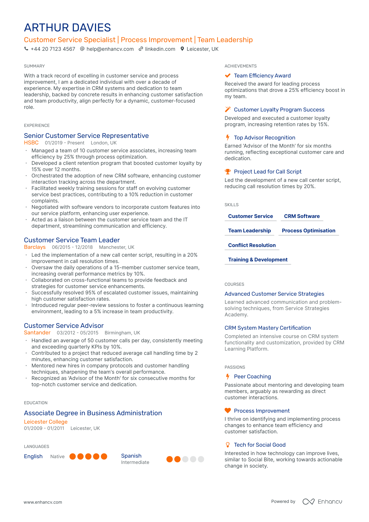 Customer Service CV Examples & Guide for 2025